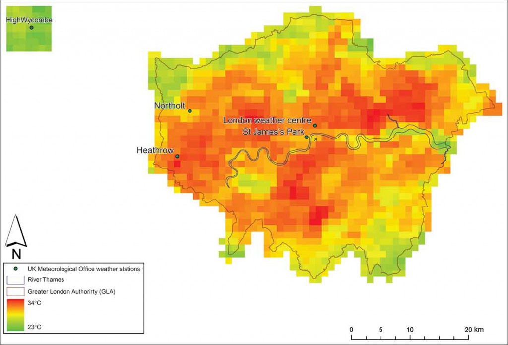 New analysis of London’s urban heat island | CESER: Centre for Earth ...