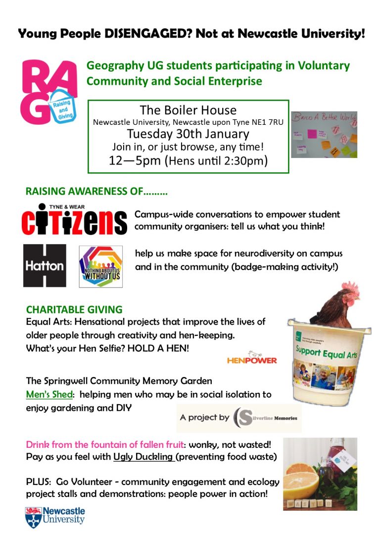 RAG poster | Community-Based Volunteering in Geography