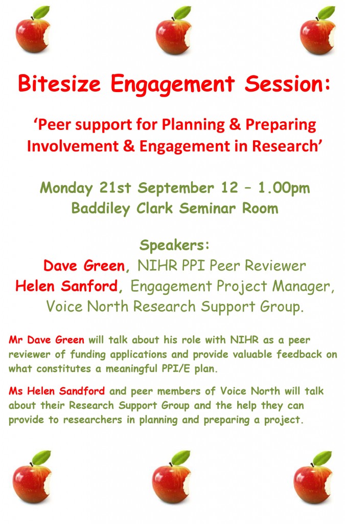 Bitesize Engagement session on peer support 21st September 2015 | IGM ...