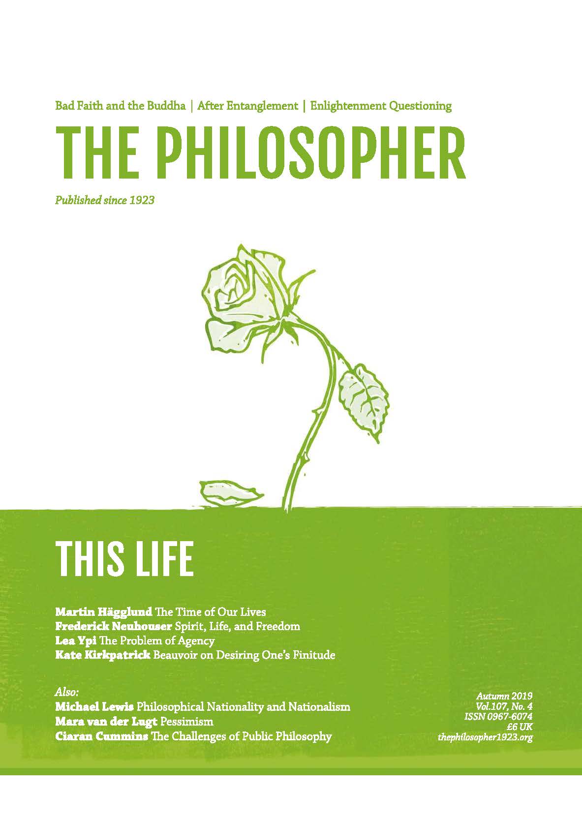 The Philosopher – Public Philosophy Journal – Autumn 2019 – Now Out ...