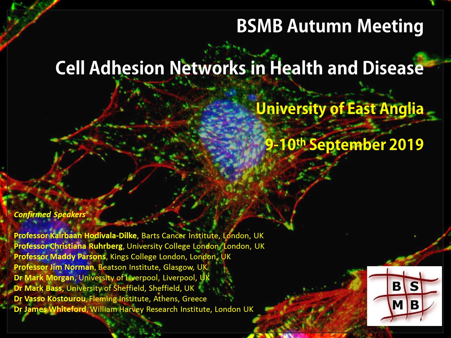 Early bird registration for the autumn BSMB meeting is closing this ...
