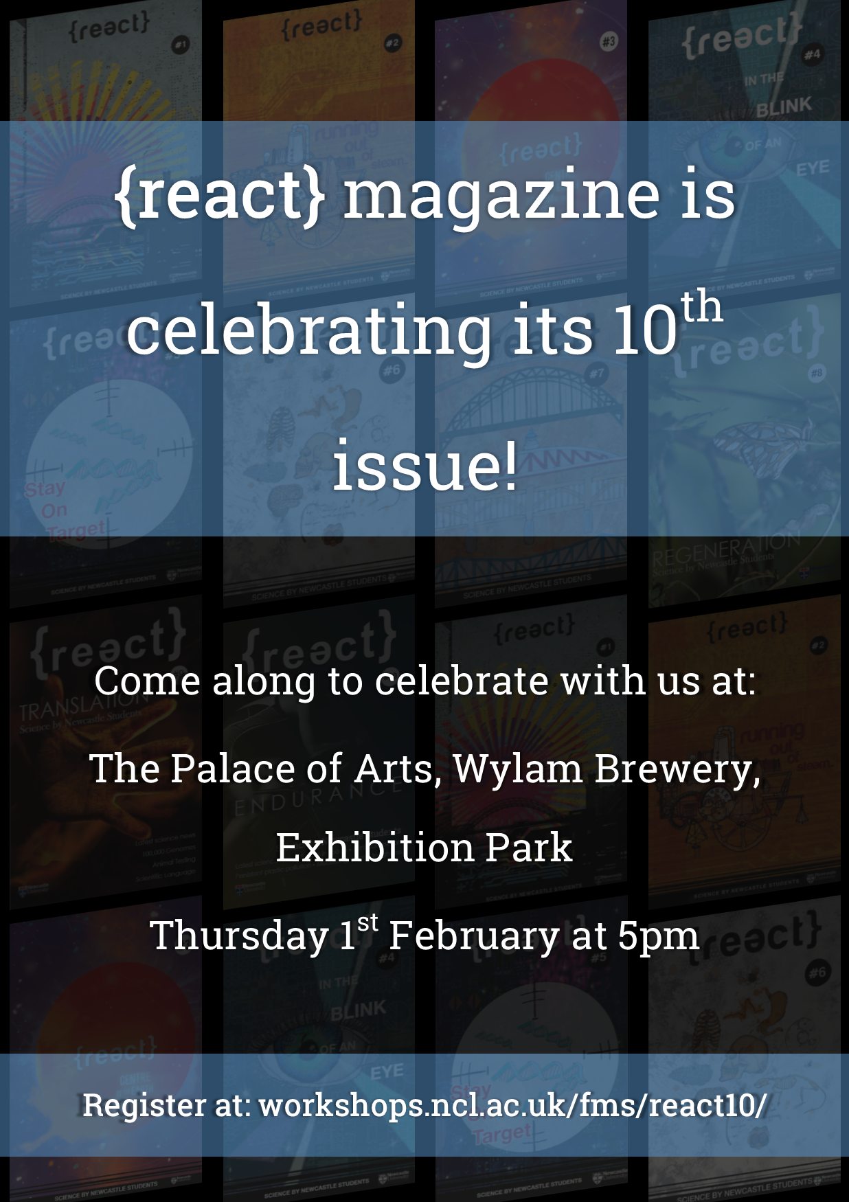 Issue 10 celebration – {react} magazine