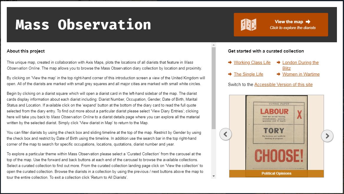 Everyday life and Mass Observation – Library Subject Support