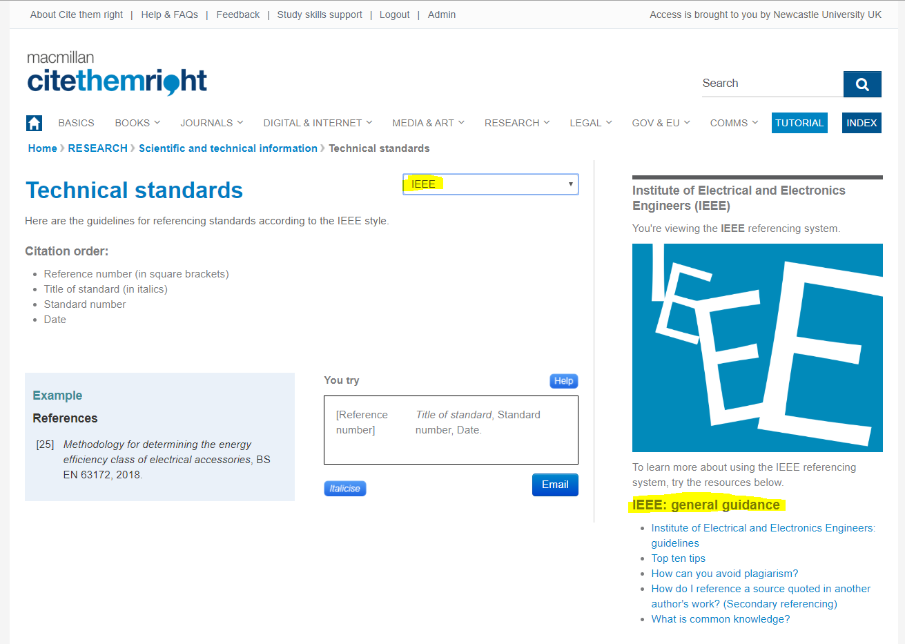Finding help with IEEE referencing – Library Subject Support