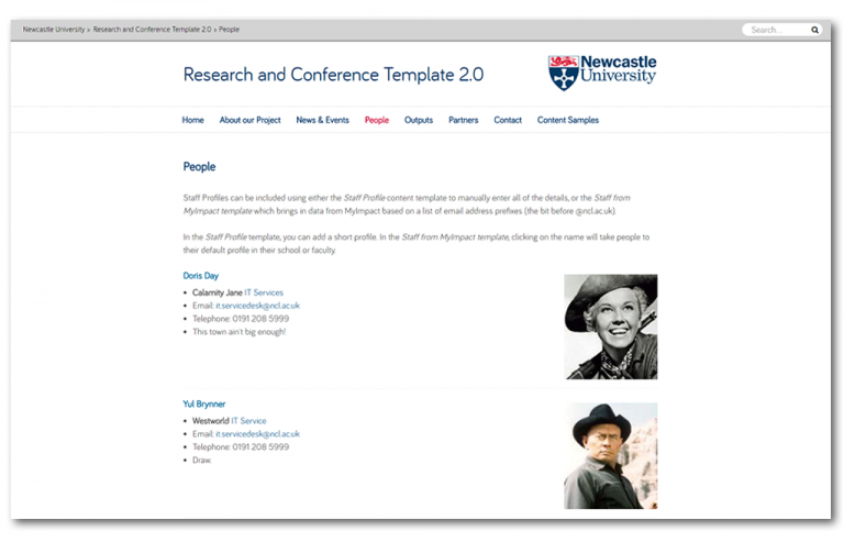 People Profiles and Staff Lists | Research and Conference websites ...