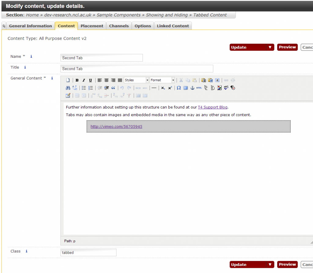 Content Templates | Research and Conference websites using the T4 CMS